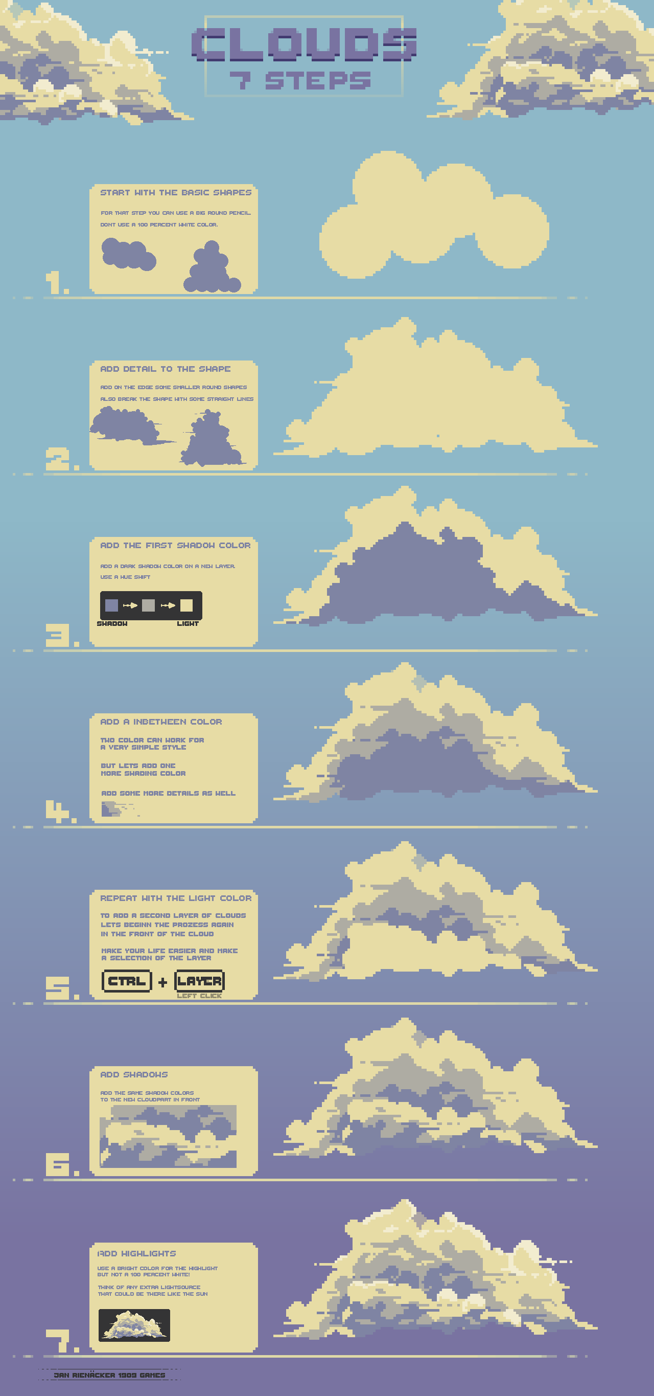 cloud coloring tutorial