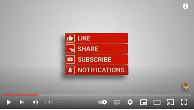 Custom Made YouTube Like, Share, Subscribe And Notification