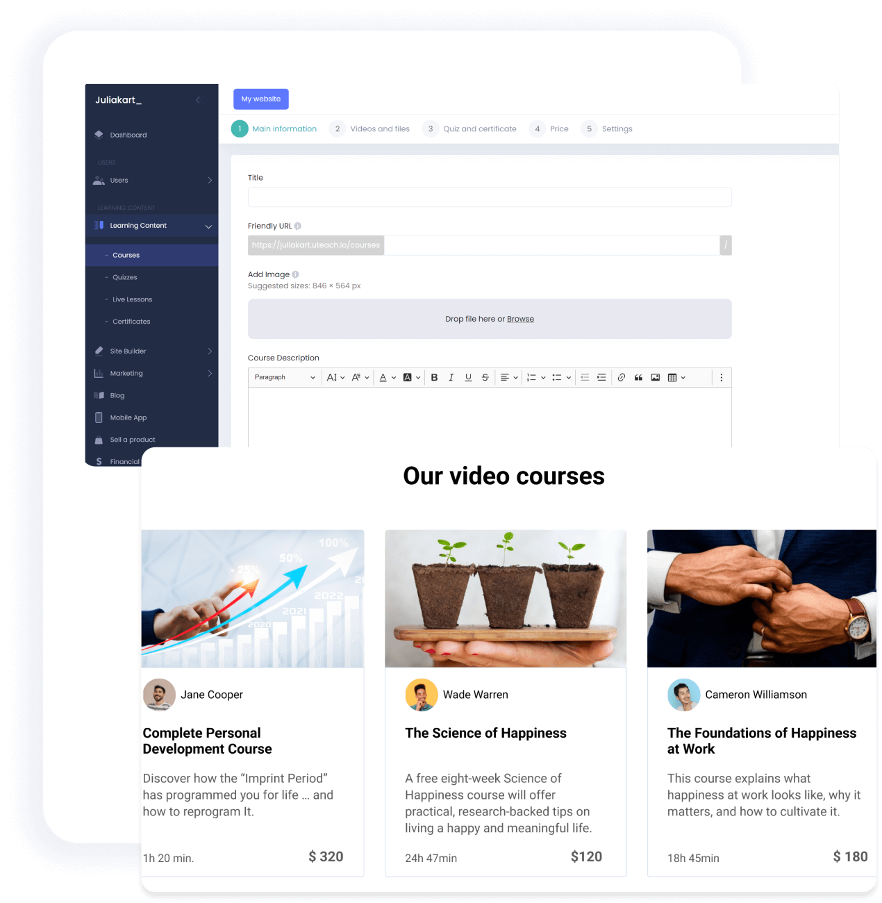 Uteach | Start Your Teaching Business within Minutes